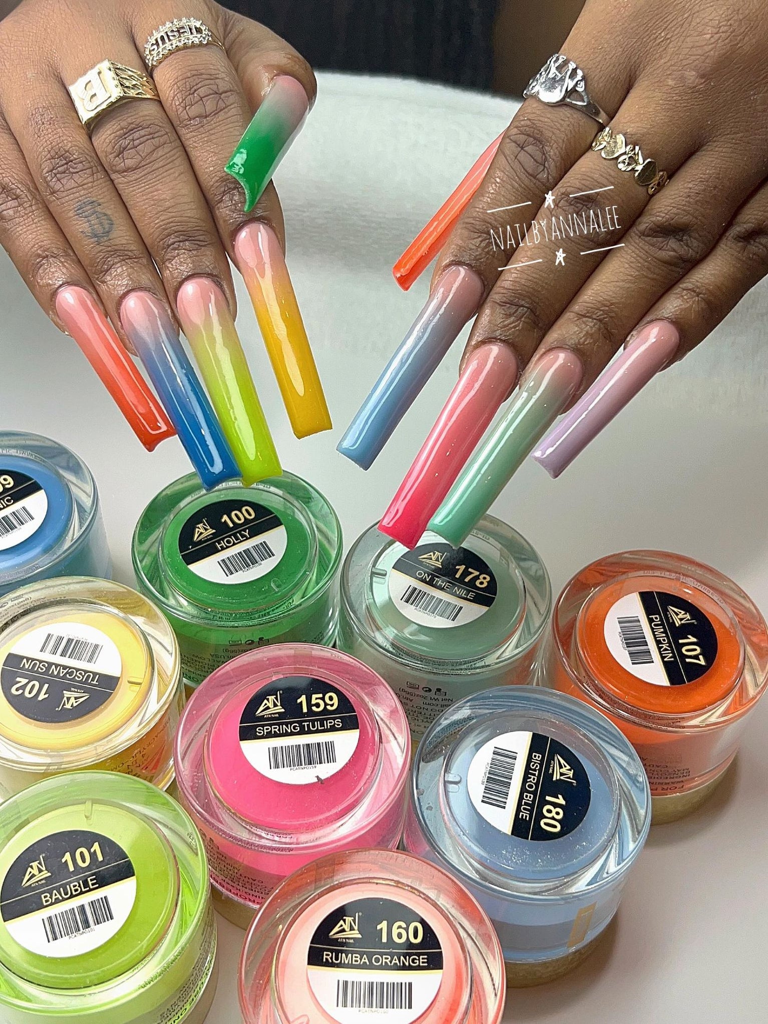 WHOLE LINE 200 COLORS TRIO 4 IN 1 MATCHING - ACRYLIC, DIPPING, OMBRE ...